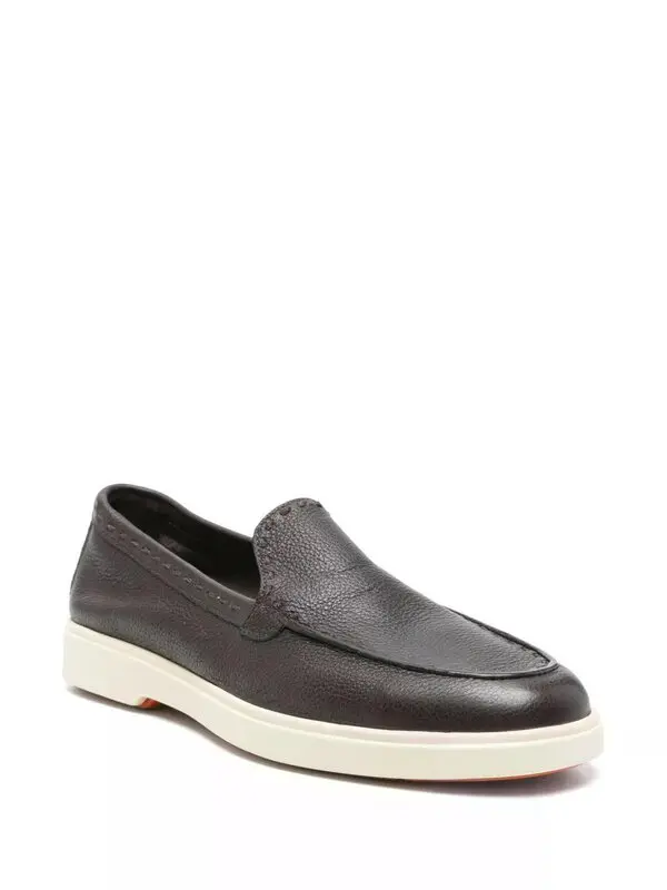 Santoni Leather Loafers