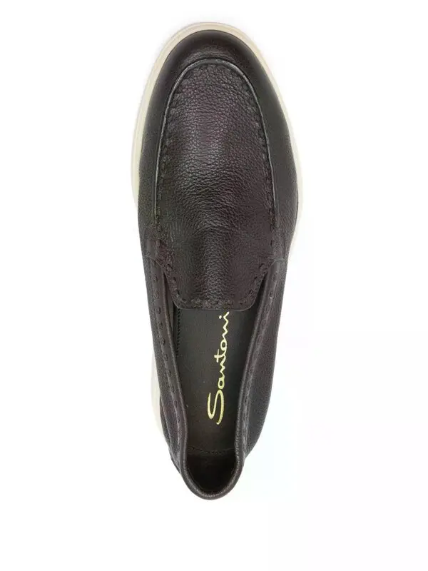 Santoni Leather Loafers