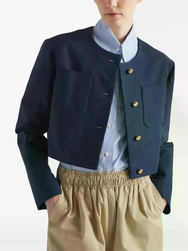 Prada Single-breasted Cropped Jacket