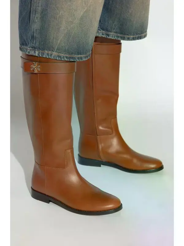 Tory Burch T Lock Knee-high Boots - Brown