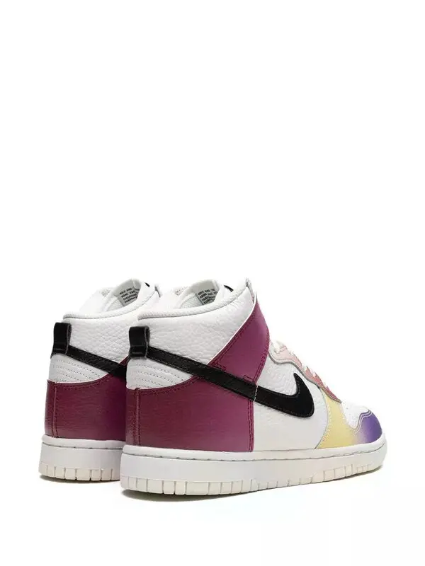 Nike Dunk High Multicolor Gradient Sneakers - White