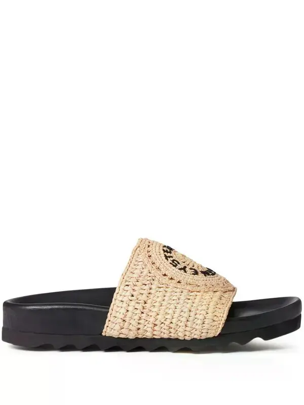 Stella McCartney Elyse Raffia Slides