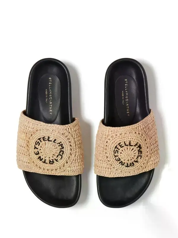 Stella McCartney Elyse Raffia Slides