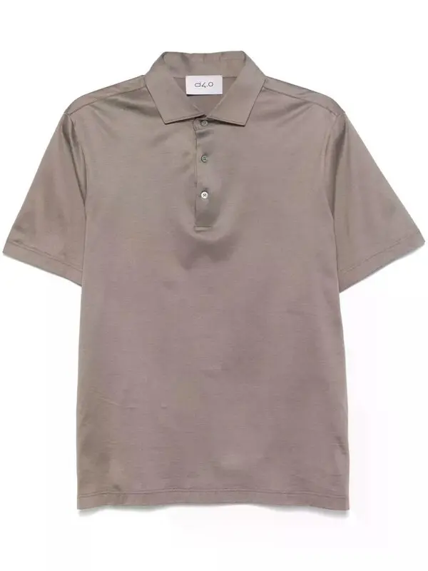 D4.0 Cotton Polo Shirt - Grey