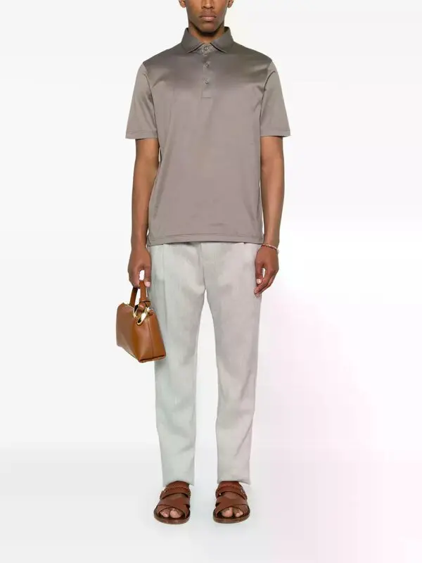 D4.0 Cotton Polo Shirt - Grey