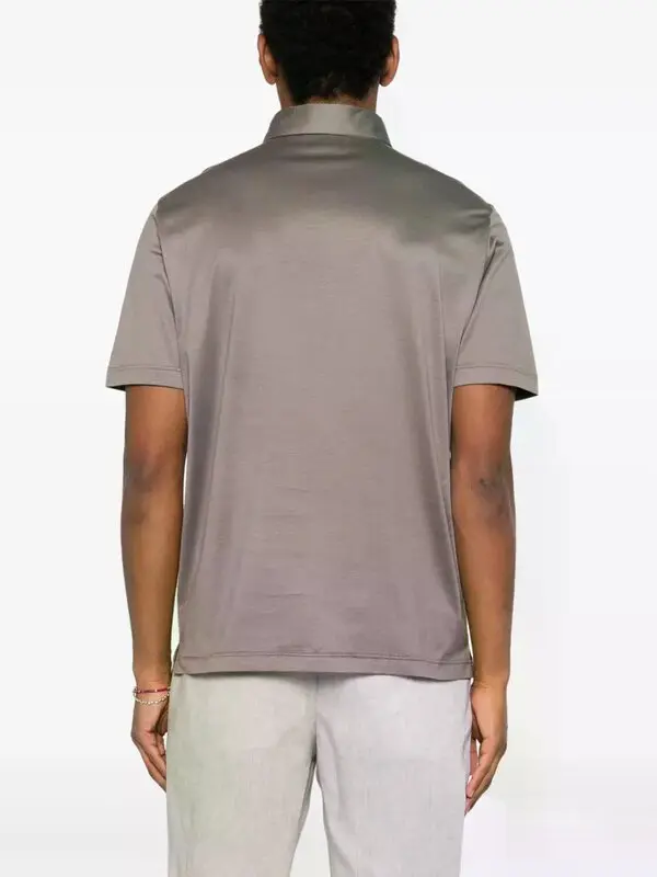 D4.0 Cotton Polo Shirt - Grey