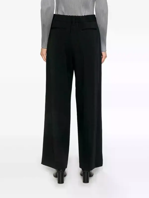 Issey Miyake Wool Gabardine Wide-leg Trousers