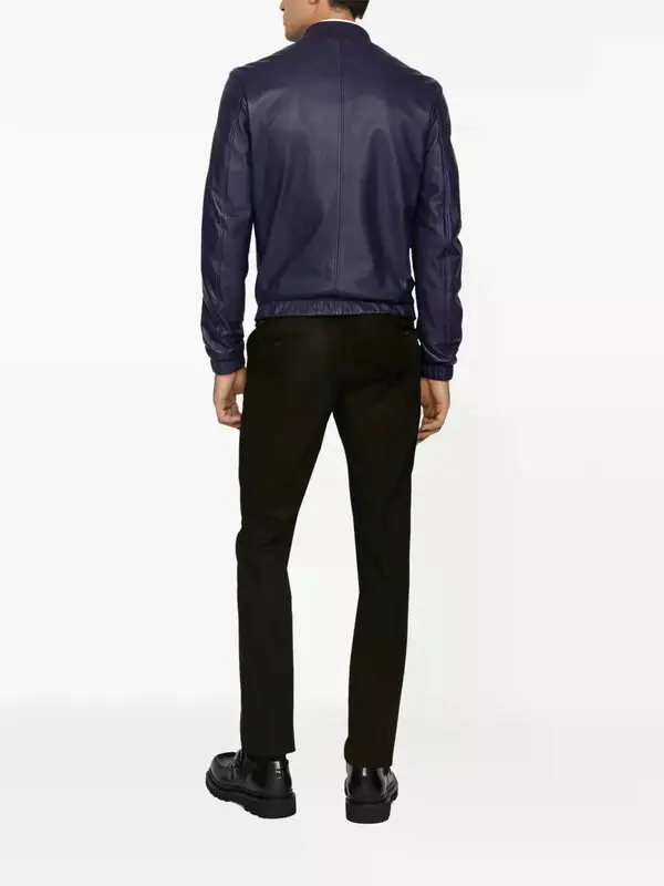 Dolce & Gabbana Leather Jacket - Blue