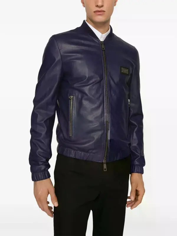 Dolce & Gabbana Leather Jacket - Blue