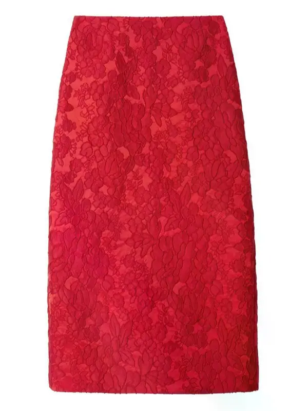 La DoubleJ Floral-pattern Pencil Skirt