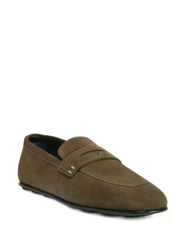 GIUSEPPE ZANOTTI Cristophe Suede Loafers - Green