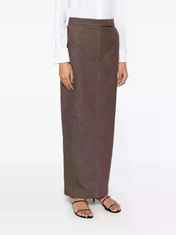 Max Mara Pianosa Midi Skirt - Brown