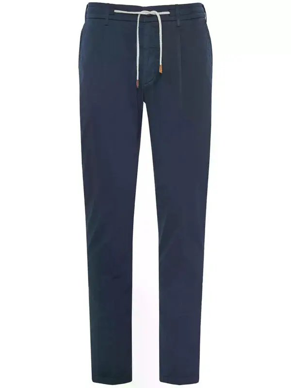 Eleventy Drawstring Straight-leg Trousers - Blue