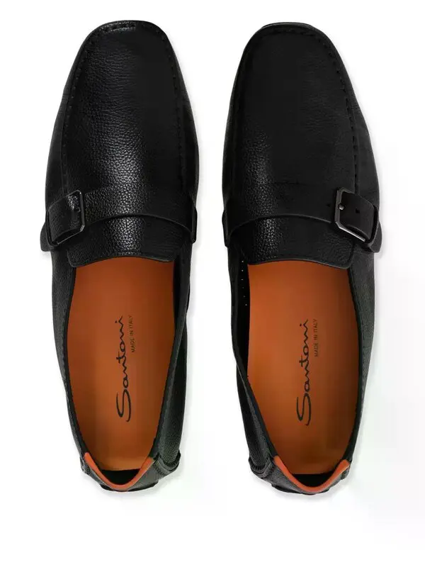 Santoni Hamel Loafers With Side Buckle Fastening