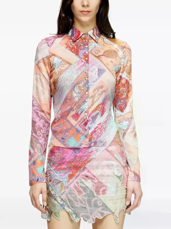 DIESEL® C-amelia Graphic Print Shirt