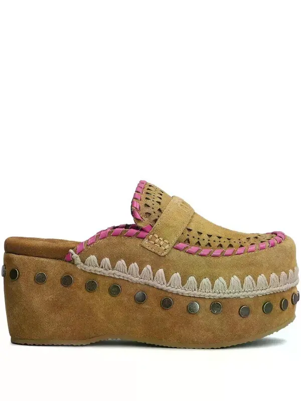 Mou 60mm Suede Clogs