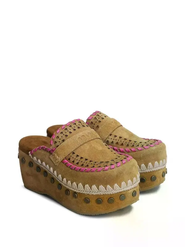 Mou 60mm Suede Clogs
