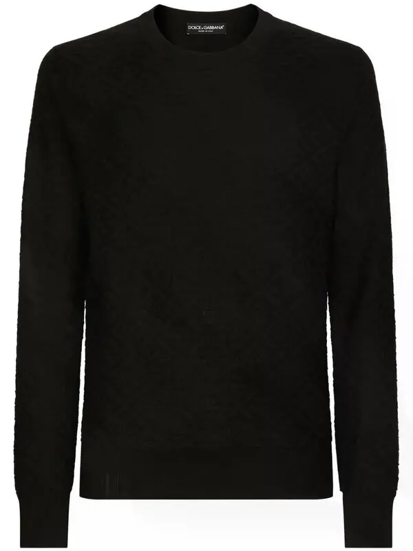 Dolce & Gabbana Diamond-pattern Silk Jumper