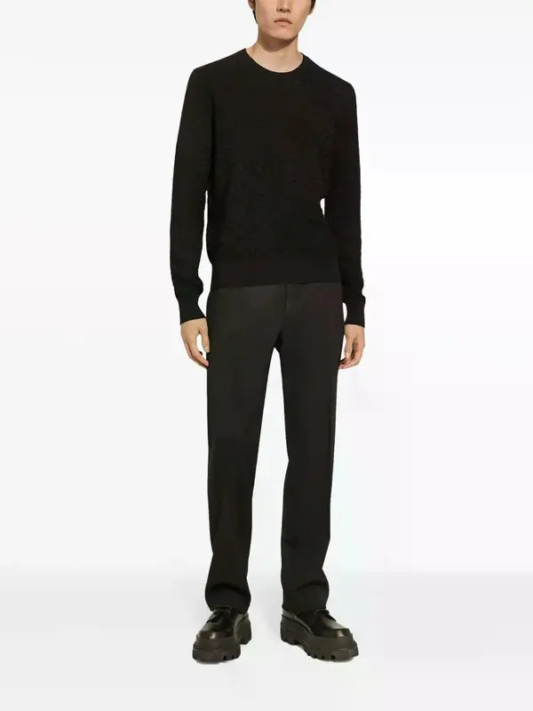 Dolce & Gabbana Diamond-pattern Silk Jumper