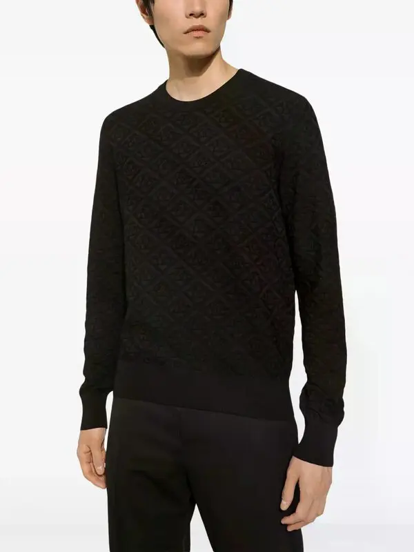 Dolce & Gabbana Diamond-pattern Silk Jumper
