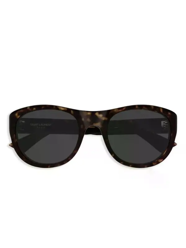 Saint Laurent Maxime Round-frame Sunglasses - Brown
