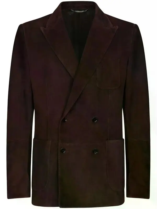 Dolce & Gabbana Double-breasted Suede Blazer