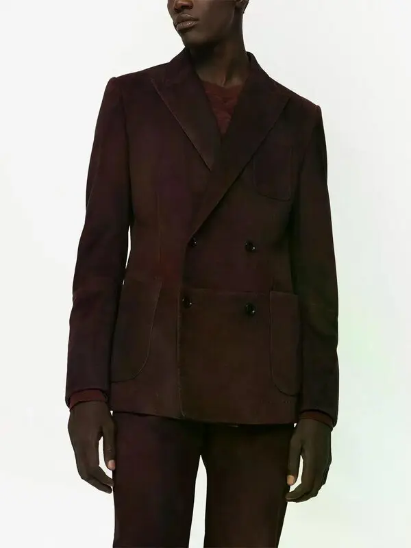 Dolce & Gabbana Double-breasted Suede Blazer