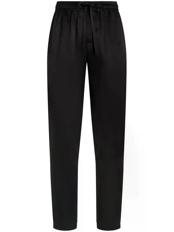 Dolce & Gabbana Embroidered Pajama Pants - Black