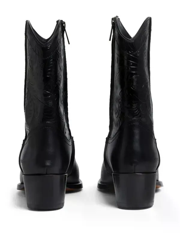 Dsquared2 City Nights Embossed Leather Cowboy Boots