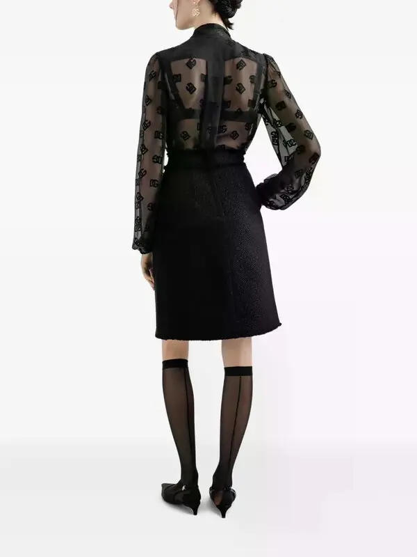 Dolce & Gabbana Dna Tweed Midi Skirt