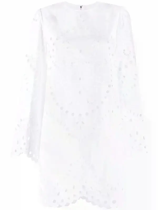 Dolce & Gabbana Broderie Anglaise Mini Dress - White