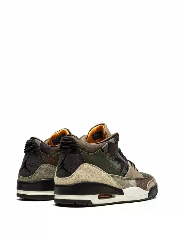 JORDAN Air 3 Patchwork Camo Sneakers - Brown
