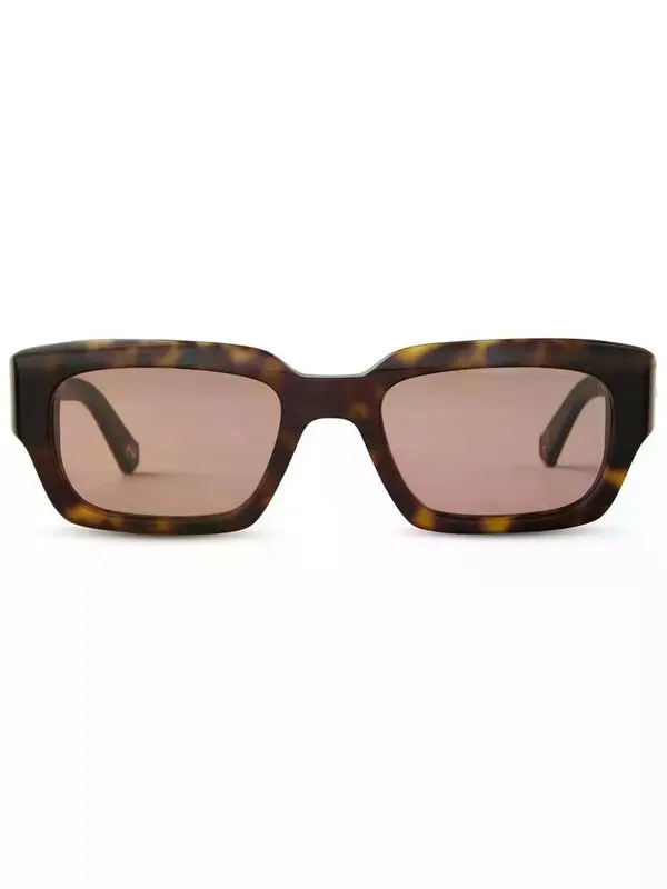 MR. LEIGHT Maverick S Rectangle-frame Sunglasses - Brown