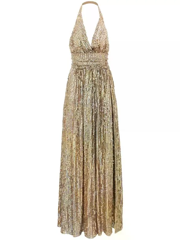 Dolce & Gabbana Sequin Embellished Halterneck Gown
