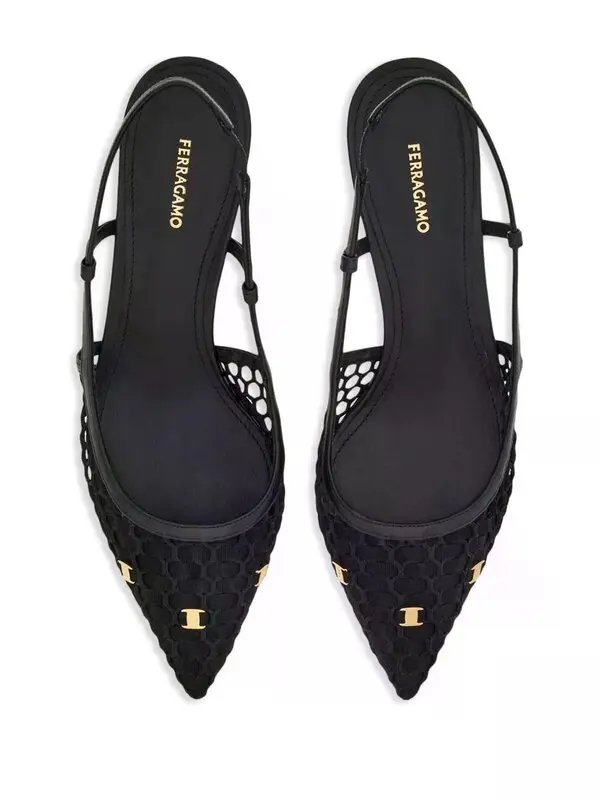 FERRAGAMO 40mm Vara-appliqué Slingback Pumps