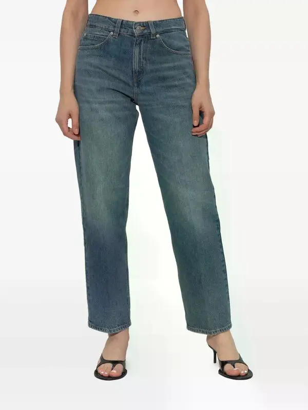 Victoria Beckham Washed Straight-leg Jeans