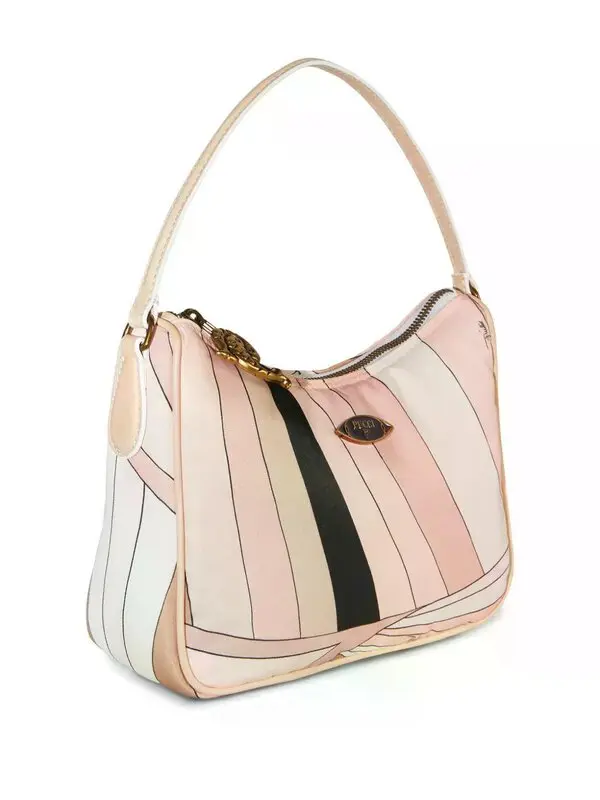 Emilio Pucci Yummy Printed Nylon Shoulder Bag With Leather Trim - Neutrals