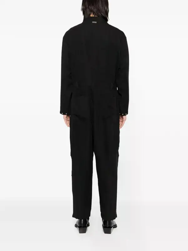 TEAM WANG DESIGN Long Sleeves Jumpsuit With Front Zip And Elasticated Waistband