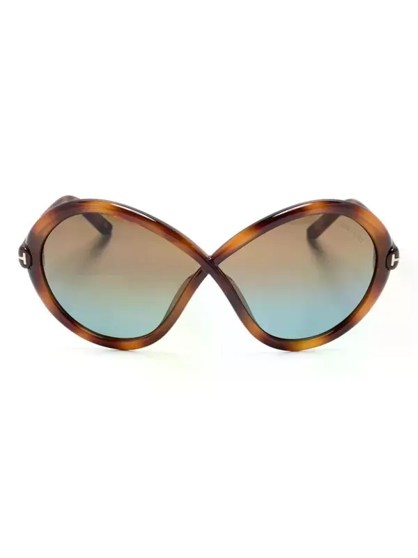 TOM FORD Jada Tortoiseshell Butterfly-frame Sunglasses - Brown