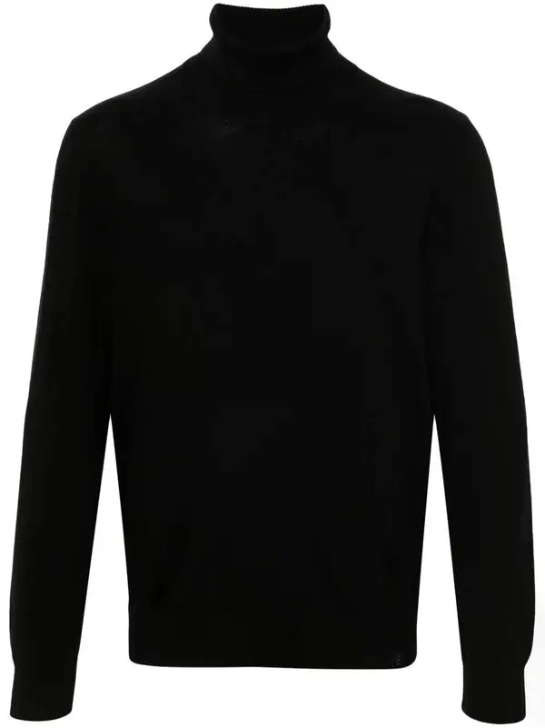 FAY Wool Turtleneck Sweater - Black