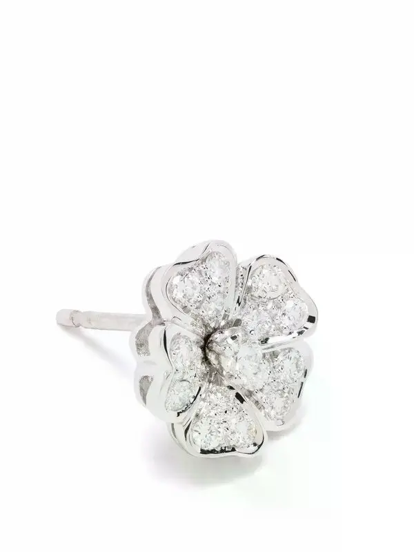 LEO PIZZO 18kt White Gold Flora Diamond Earrings
