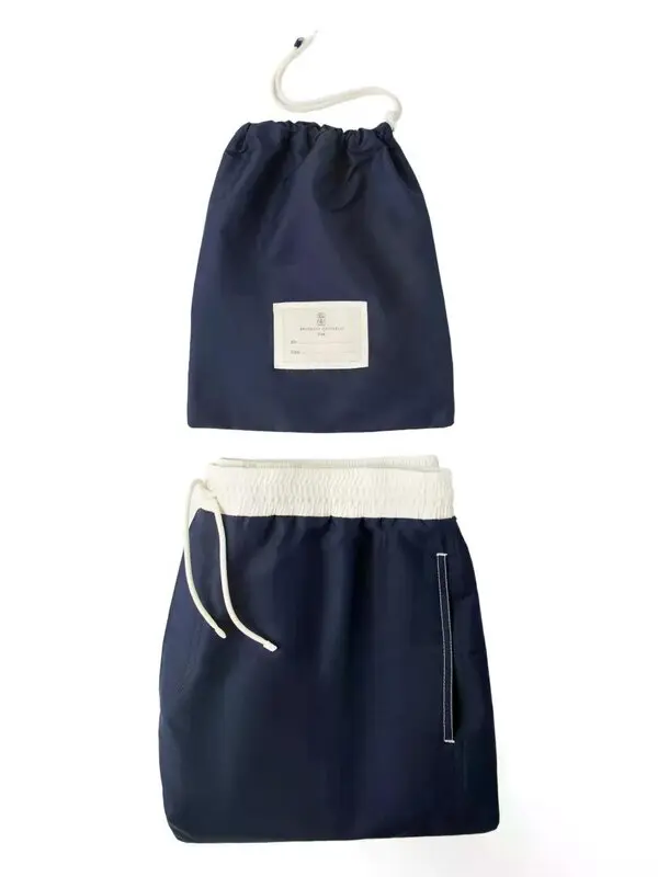Brunello Cucinelli Logo-print Swim Shorts