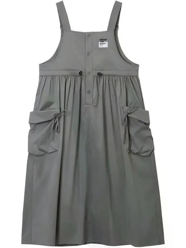 MUSIUM DIV. Logo-patch Midi Dress - Grey