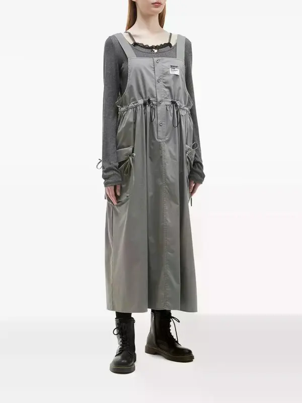 MUSIUM DIV. Logo-patch Midi Dress - Grey