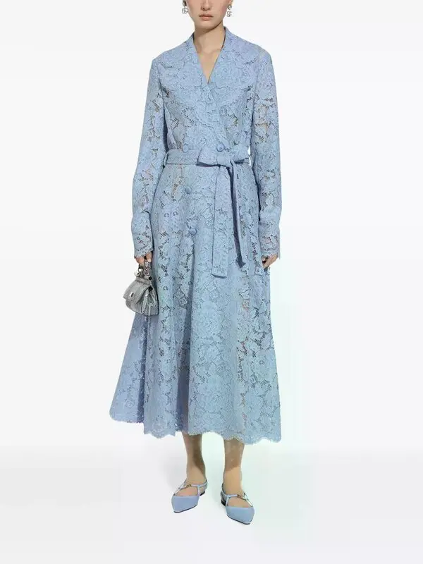 Dolce & Gabbana Dna Cordonetto-lace Trench Coat