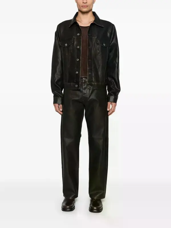 SUNFLOWER Faux Leather Loose Trousers