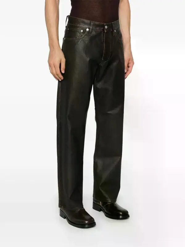 SUNFLOWER Faux Leather Loose Trousers
