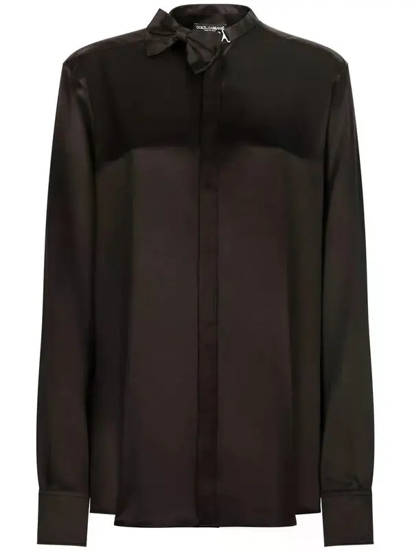 Dolce & Gabbana Satin Bow Detail Shirt