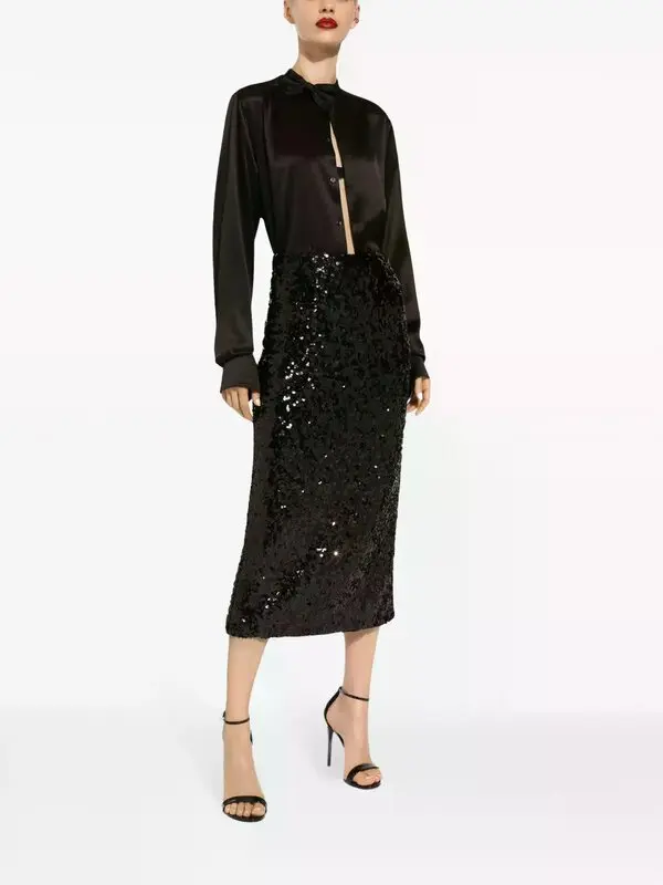 Dolce & Gabbana Satin Bow Detail Shirt