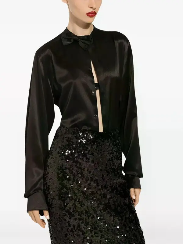 Dolce & Gabbana Satin Bow Detail Shirt